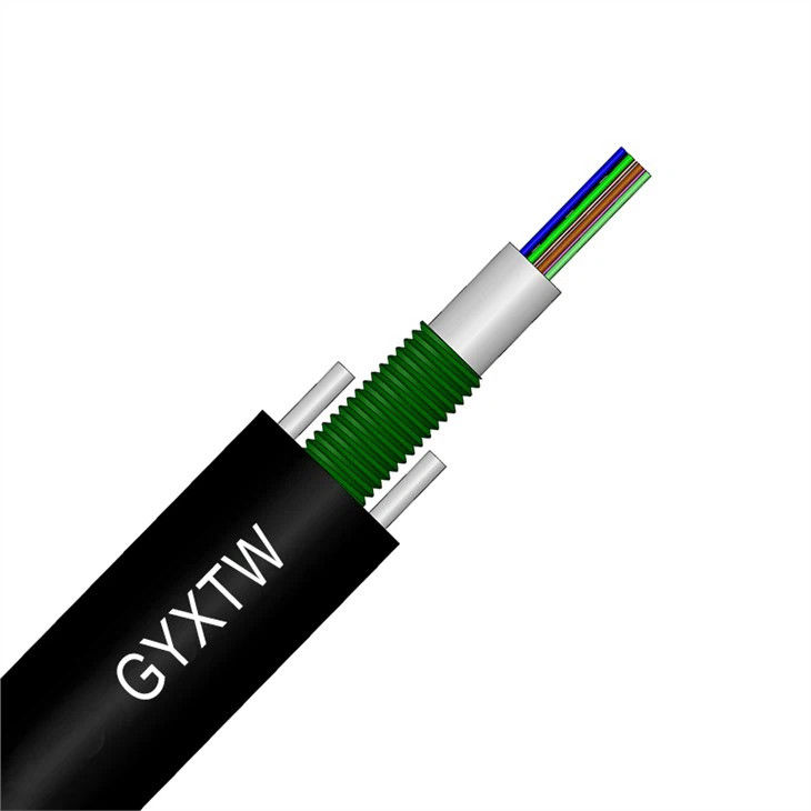 Outdoor Armored GYXTW Optic Fiber Cable Single Mode 2-24 Core G652D ...