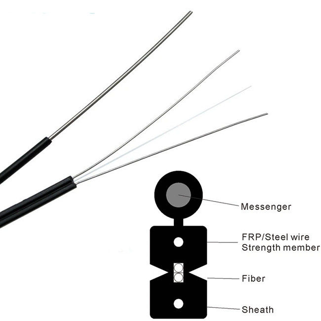 Outdoor FTTH Drop Cable 2 Core