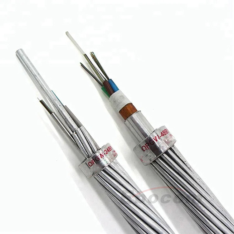 48 Core OPGW Optical Fibre Cable Self-Supporting Aerial Composite ...