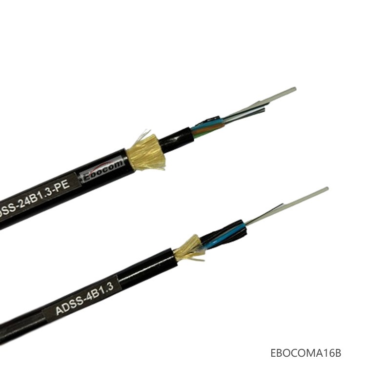 Strong tensile ADSS Optic Fiber Cable 4/8/12/24/48/96 cores aerial self ...