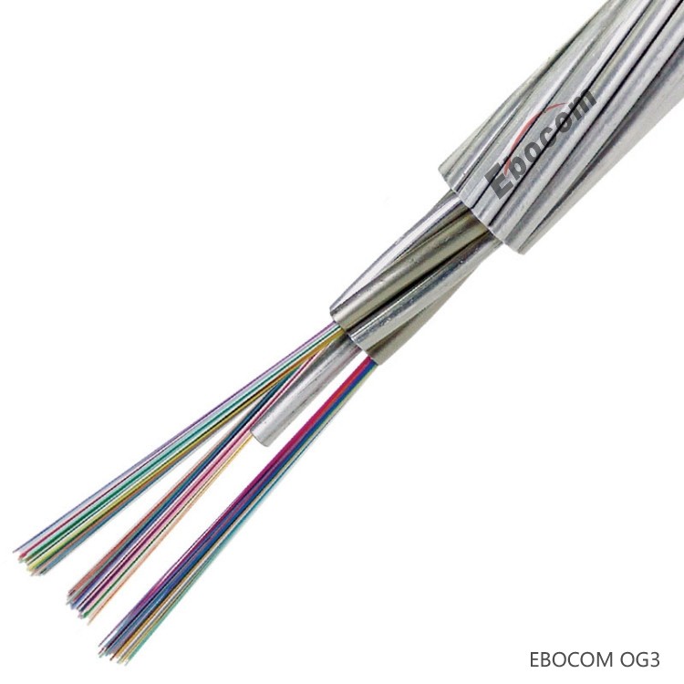 High Tensile OPGW Fiber Optic Cable Aluminium Clad Stainless Steel Tube ...