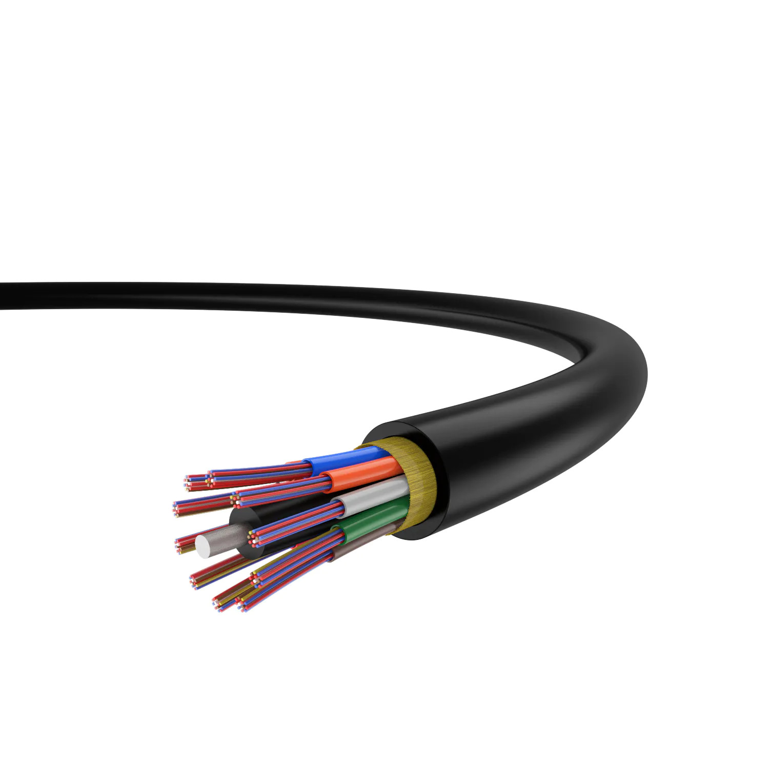 GYFTY Outdoor Armored Optical Fiber Cable with FRP Strength Member for ...
