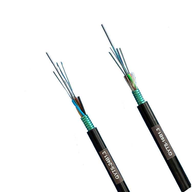 Outdoor Duct Fiber Optic Cable GYTS Light Armored SM G652D MLT Stranded ...